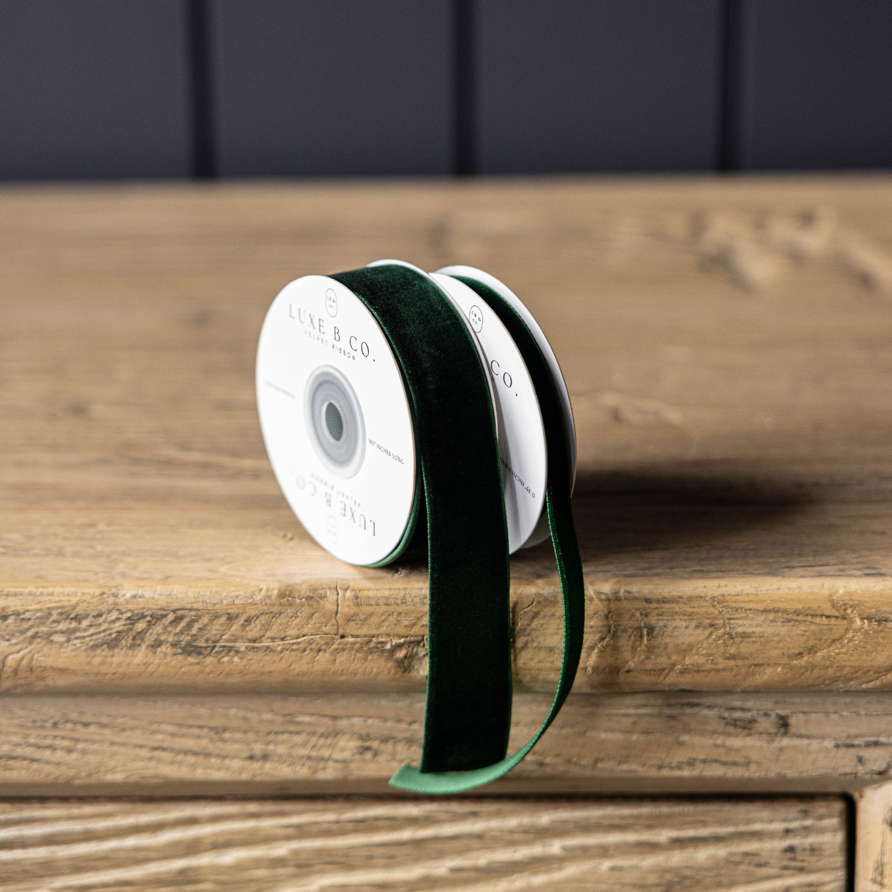 Emerald Green Velvet Ribbon Holiday Decor | By Luxe B Co.